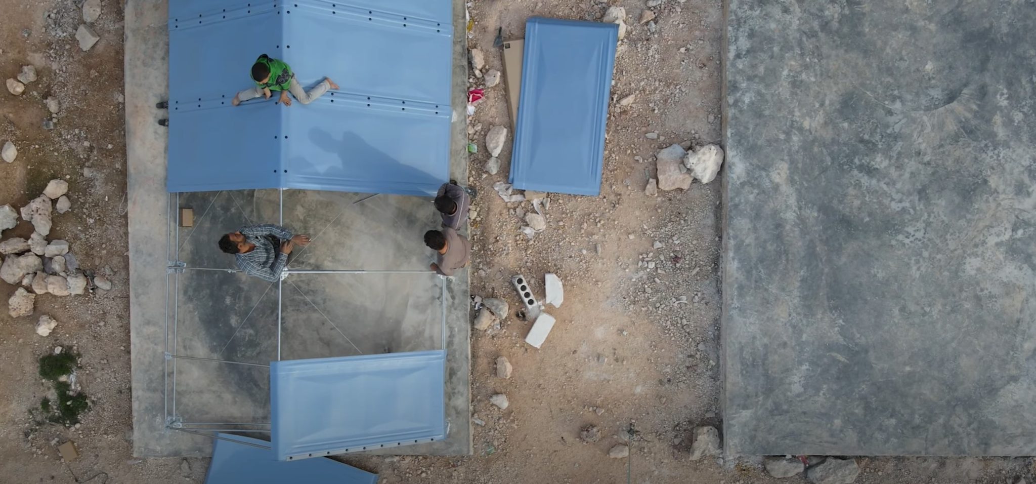 Building shelters in North West Syria for families displaced by over a ...